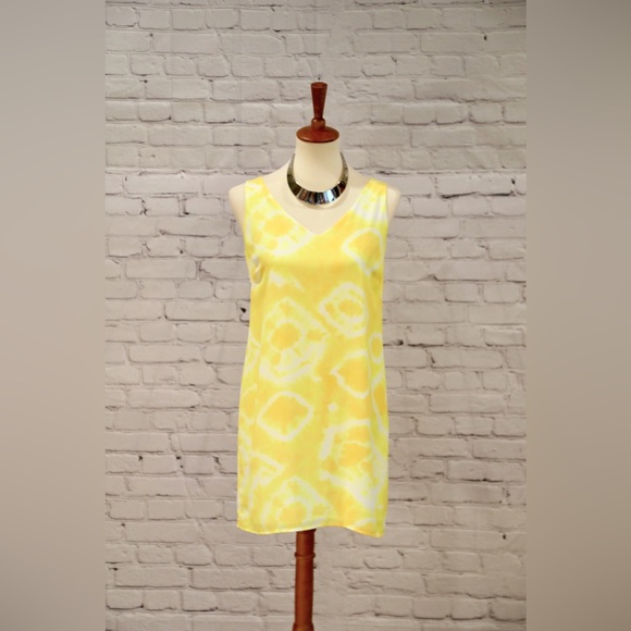 Eight Sixty | Dresses | Eight Sixty Yellow Shift Dress With Back Sash ...